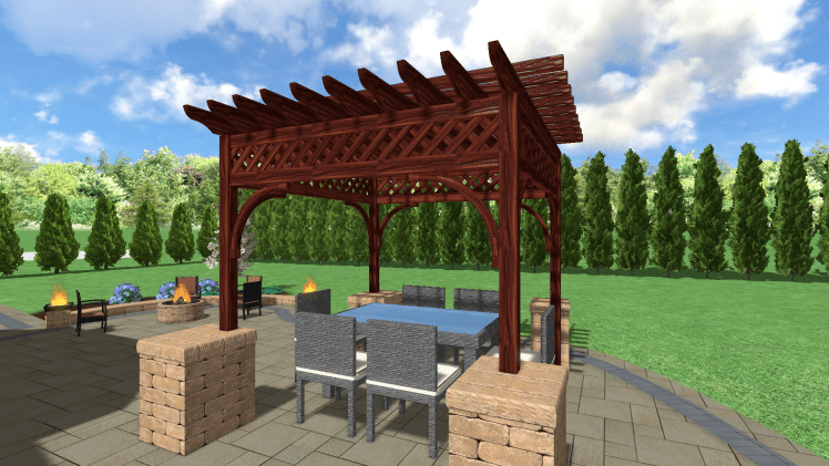 Review 3D Landscape design concepts and customize your outdoor living space